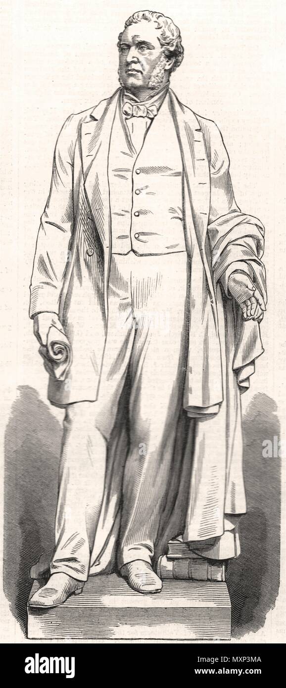 Statue of Joseph Mayer, by Giovanni Fontana, St. George's Hall ...