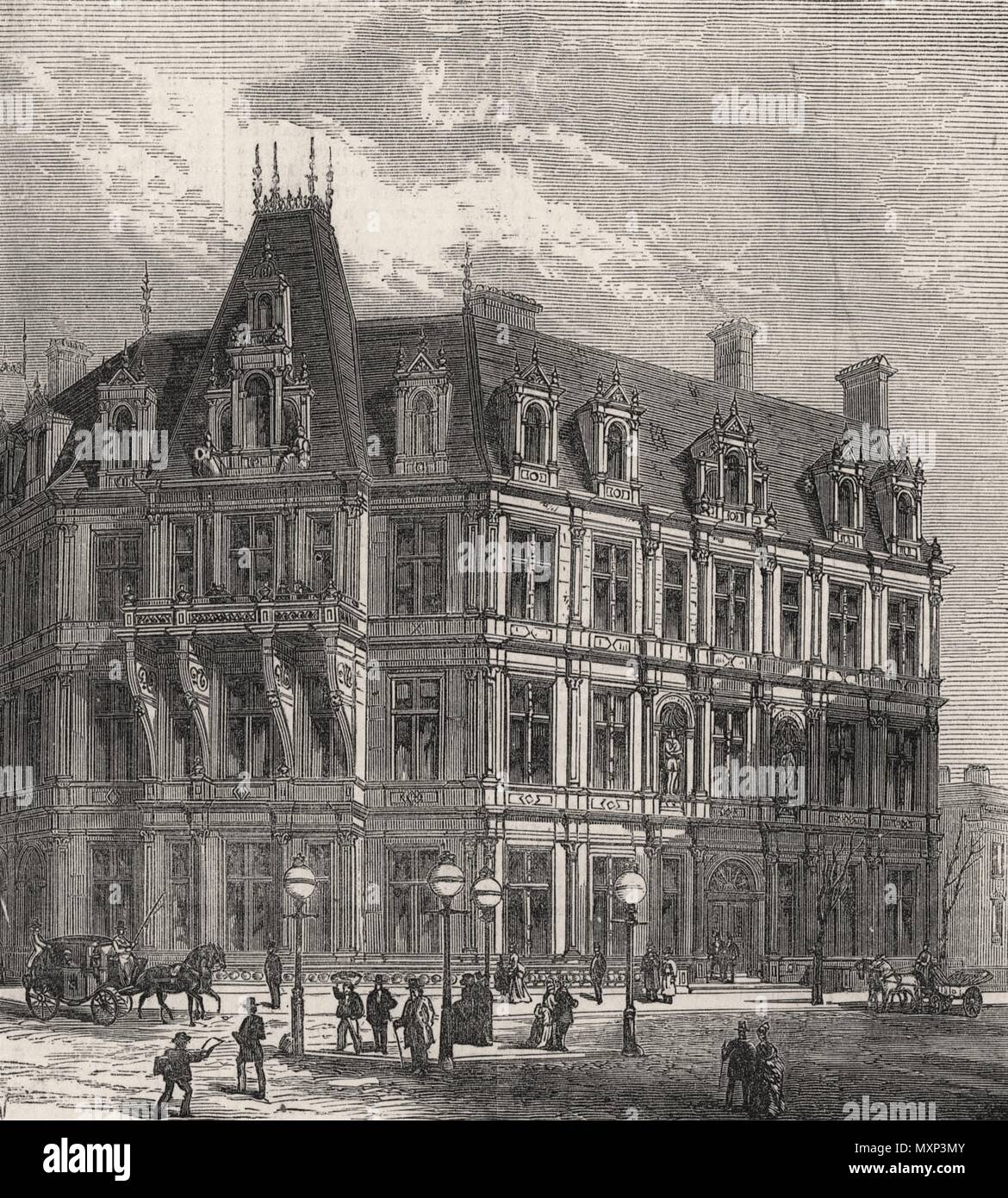 St. Stephen's Club, Thames Embankment. London 1875. The Illustrated ...