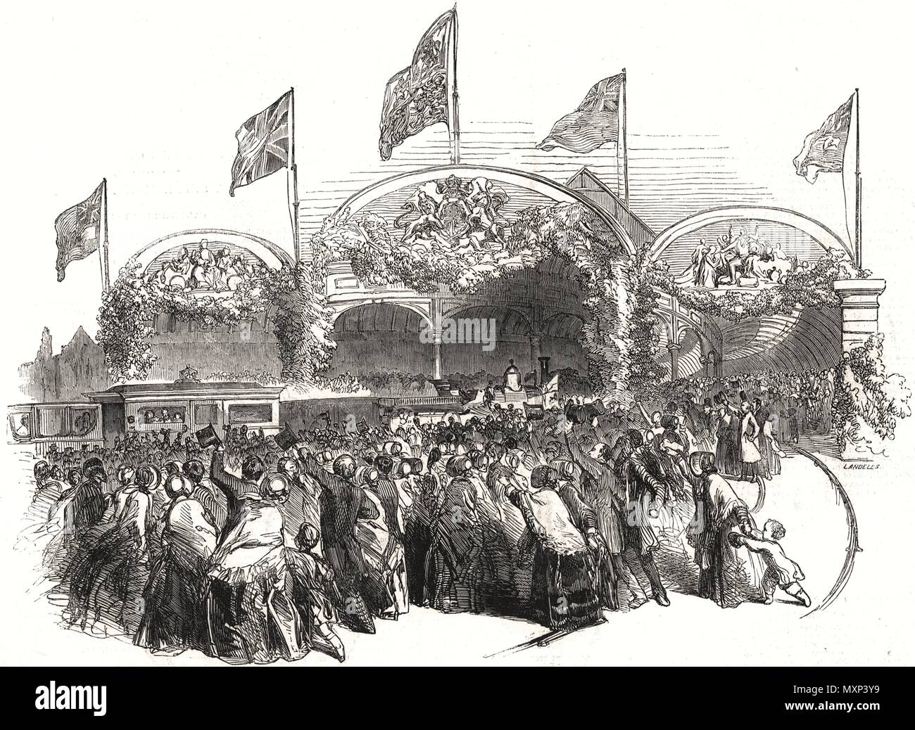 Queen Victoria at the Great Central Railway station, Newcastle-upon ...