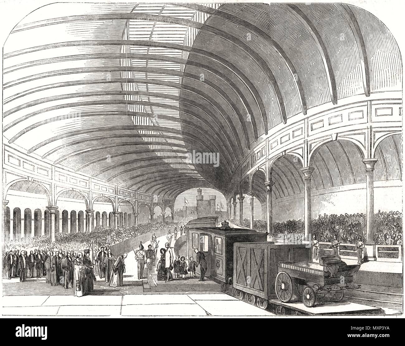 Queen Victoria at the Great Central railway station, Newcastle-upon ...