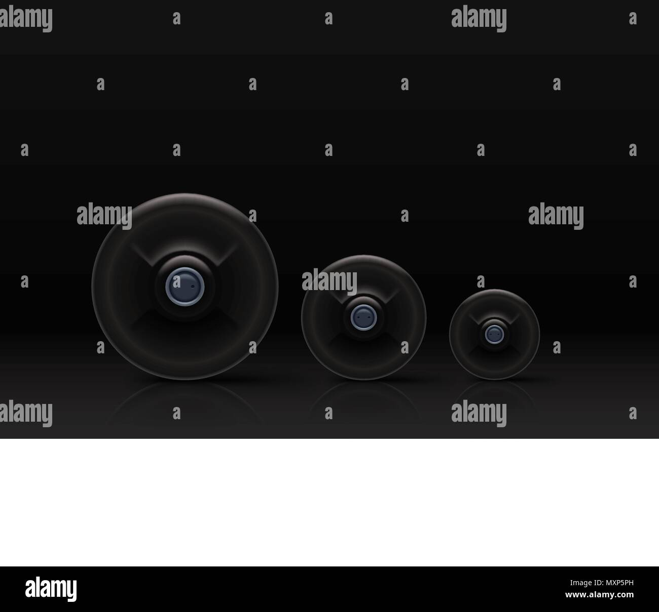 Set metal barbell black Stock Vector Images - Alamy