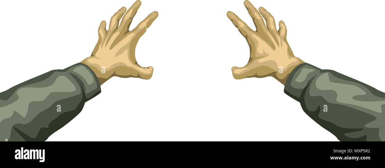 reaching zombie hands Stock Vector Image & Art - Alamy