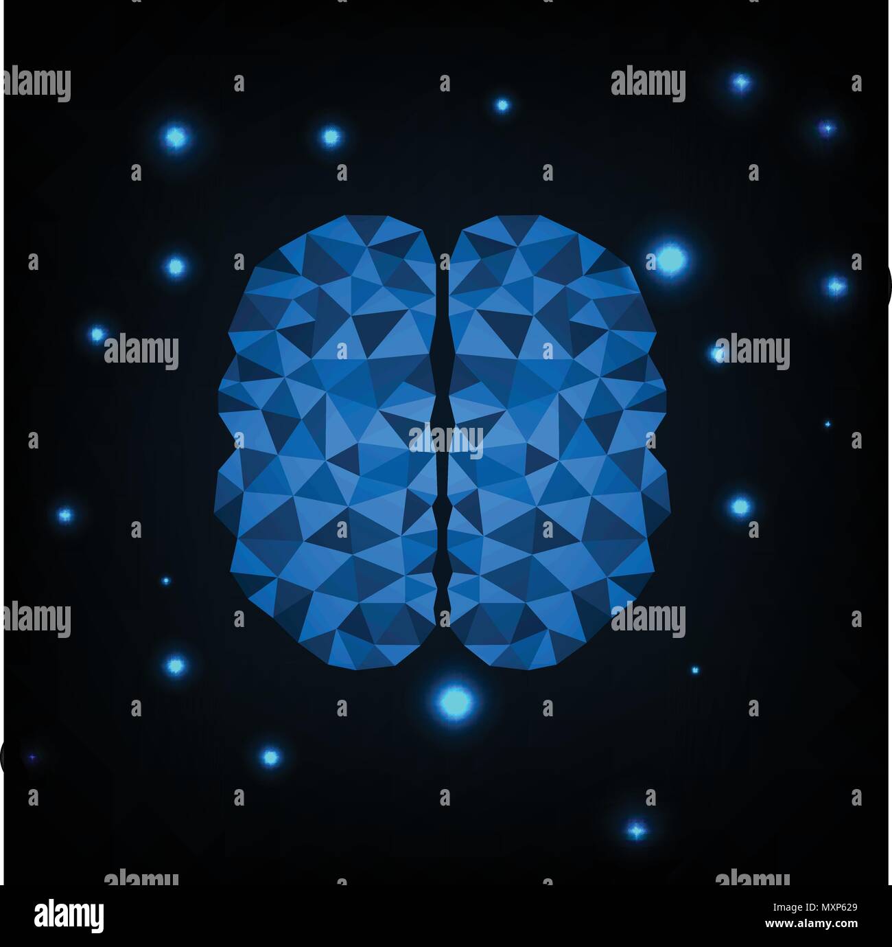 Creative concept of the human brain, vector illustration Stock Vector ...