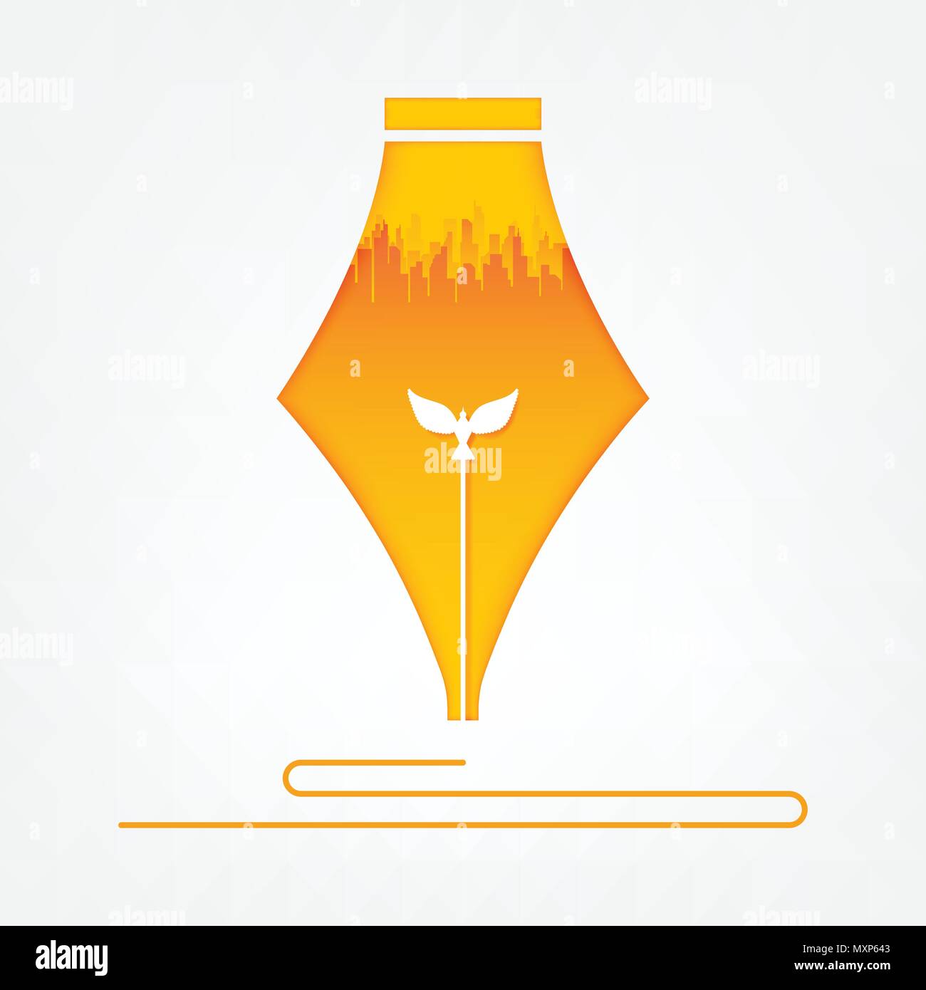 Flying birds in the city Stock Vector Images - Alamy