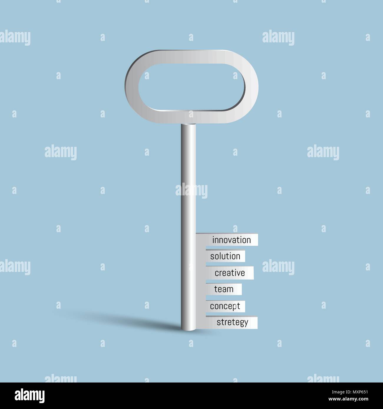a key with words innovation,solution,creative,team,concept,strategy ...
