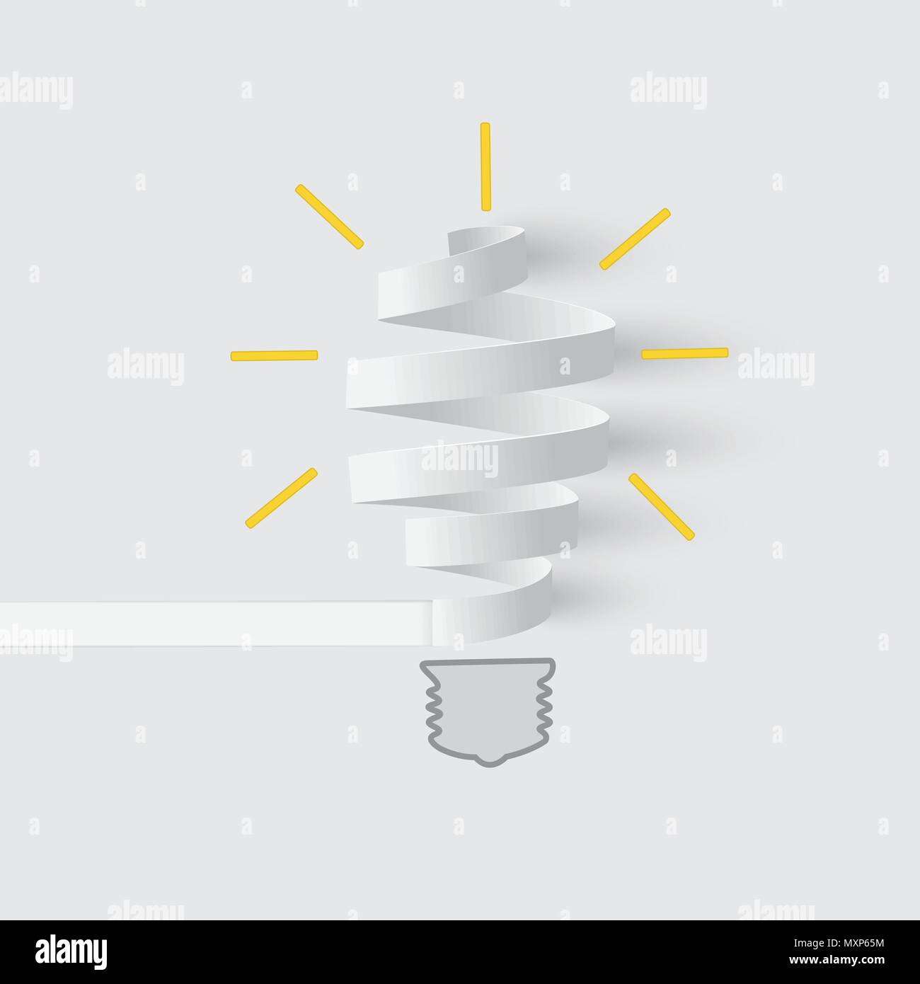 Light blub paper. Concept of creative business idea Stock Vector Image ...