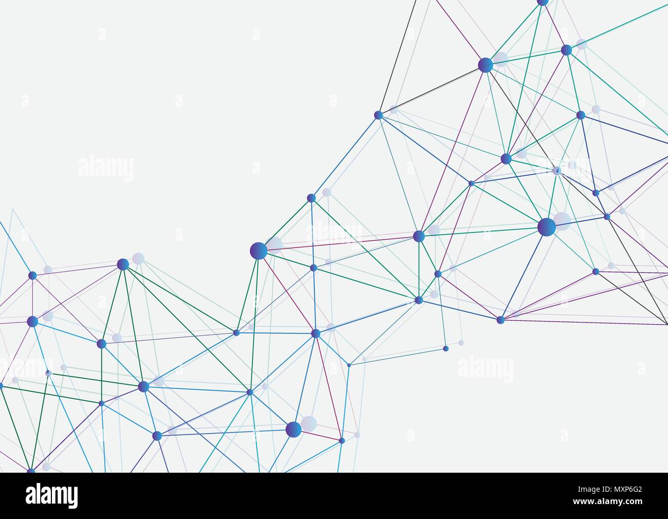 Virtual abstract background with particle, molecule structure. genetic ...
