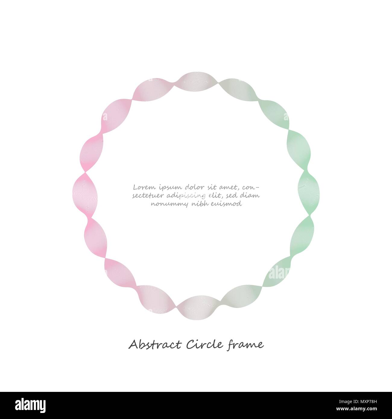 Abstract colorful wave circle frame background element for design ...