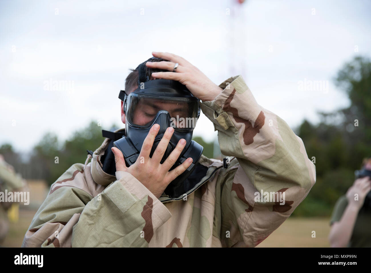 A U.S. Marine assigned to Marine Wing Headquarters Squadron (MWHS) 2 ...