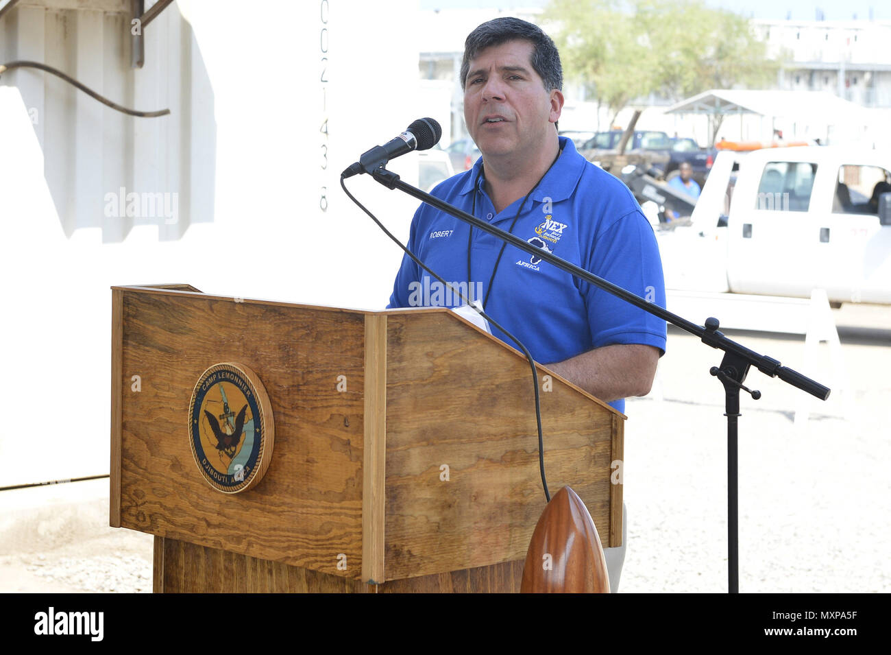 CAMP LEMONNIER, Djibouti-- Navy Exchange Service Command Enterprise CEO ...