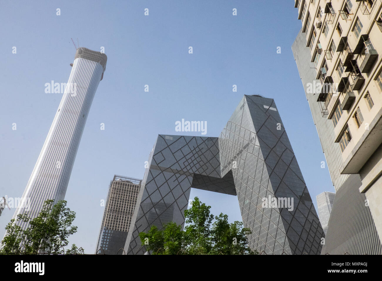 CCTV Building,Big Pants,in,centre,China Zun,nearing,completion,Beijing ...