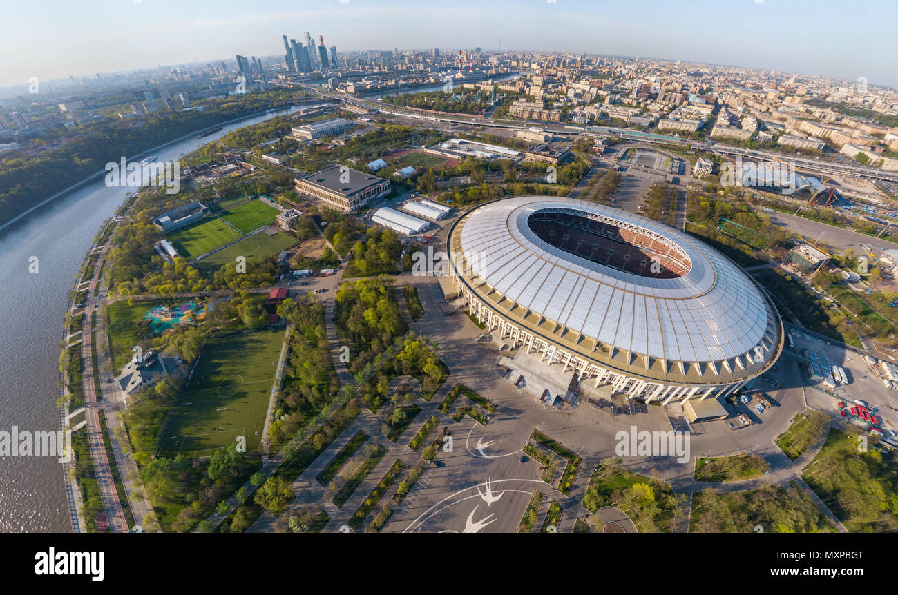 Aerial image of Luzhniki Stadium, Moscow, Russia Stock Photo - Alamy