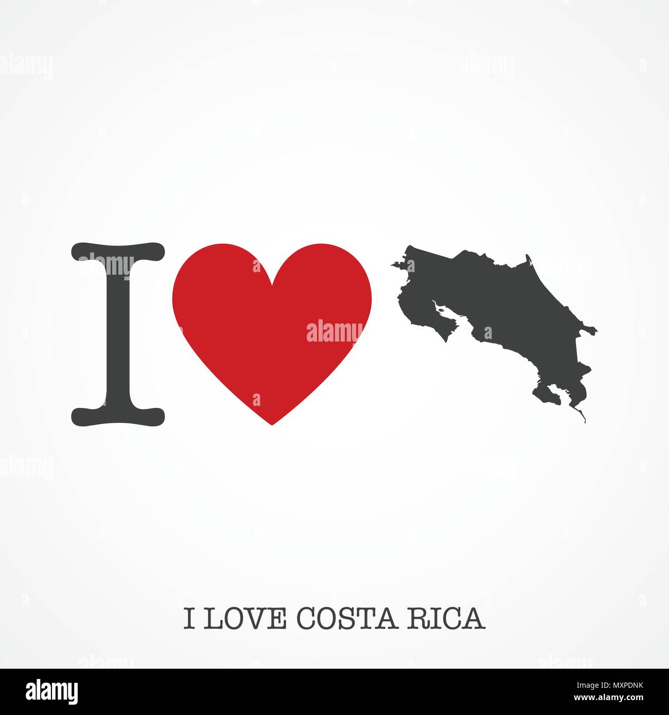 Love costa rica Stock Vector Images - Alamy