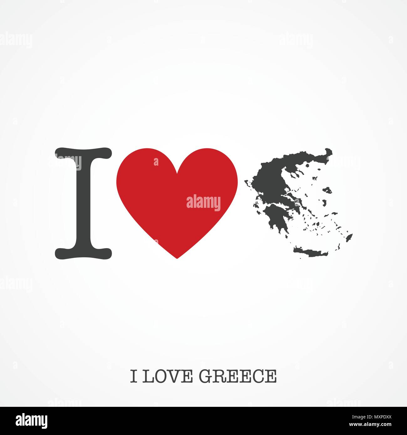I love greece Stock Vector Images - Alamy