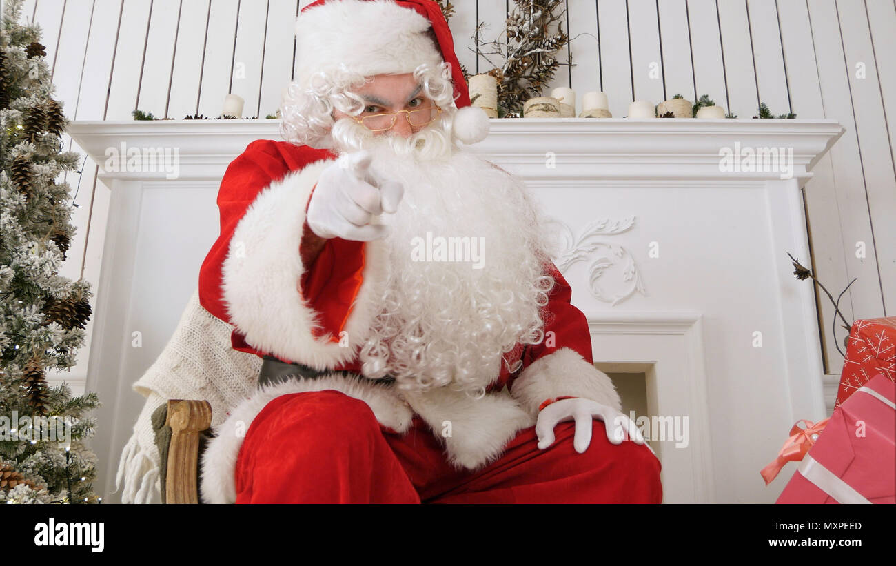 Angry aggressive bad santa hi-res stock photography and images - Alamy