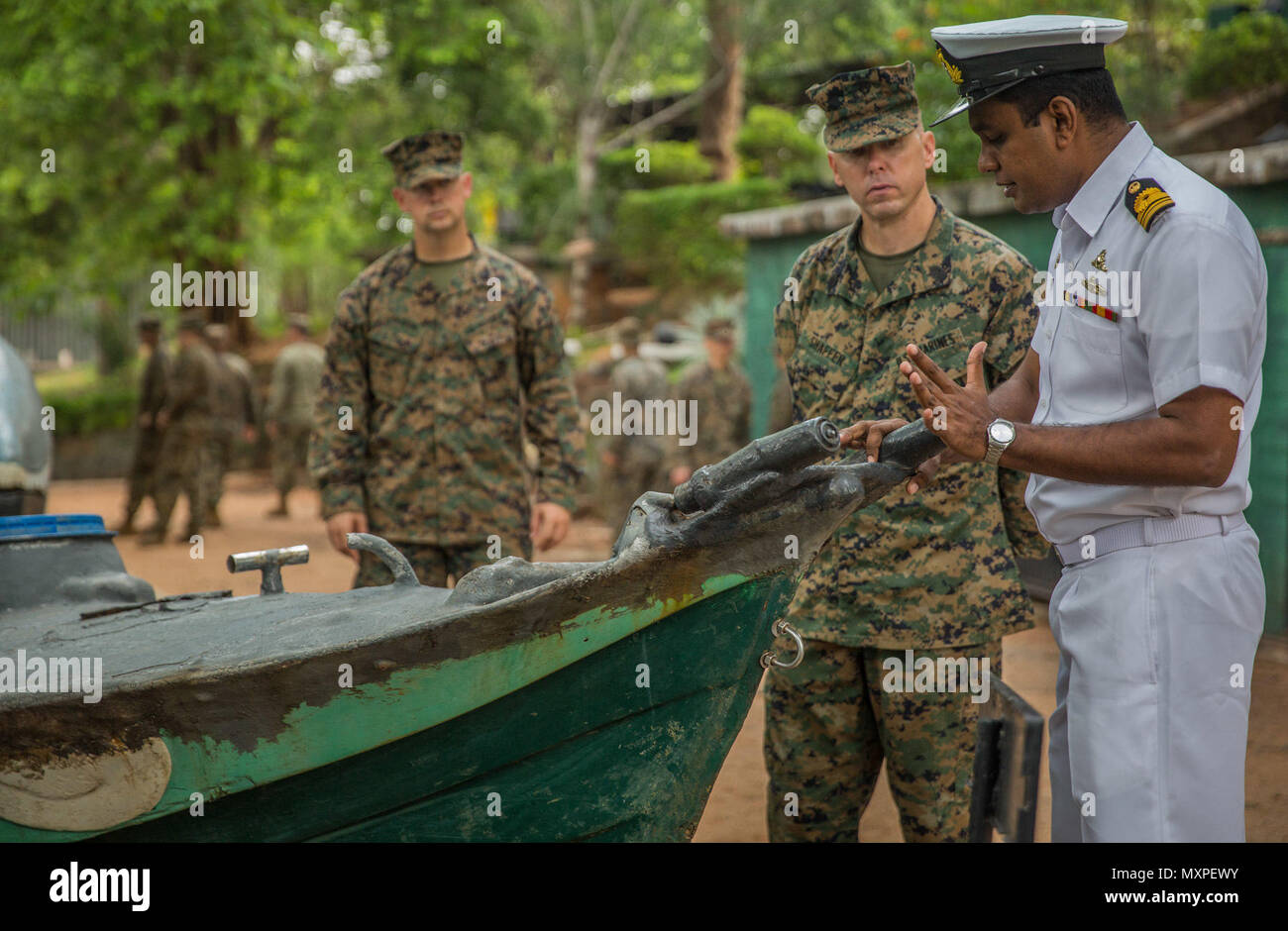TRINCOMALEE, Sri Lanka (Nov. 25, 2016) A Sri Lankan naval officer ...