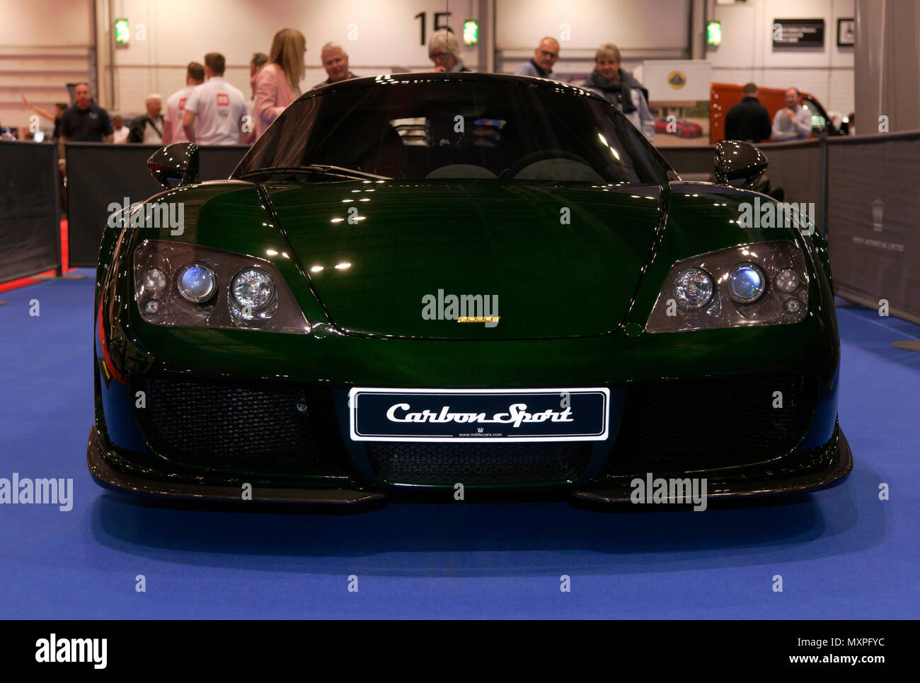 Front view of a Noble Carbon Sport, on display at the 2018 London Motor ...
