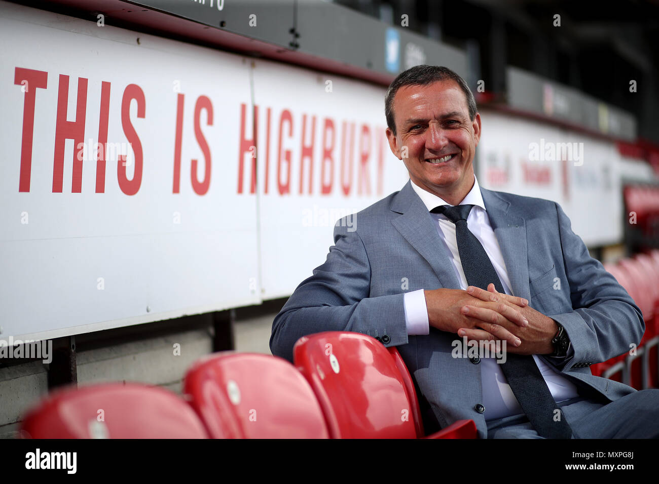 Fleetwood Town chairman Andy Pilley during the press conference at ...