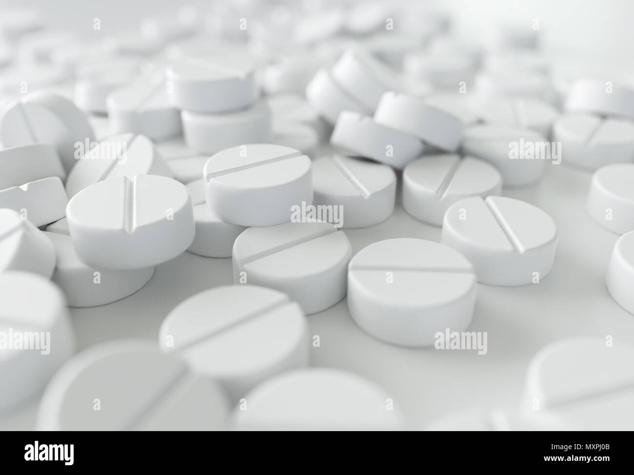 Closeup many white prescription drugs hi-res stock photography and ...