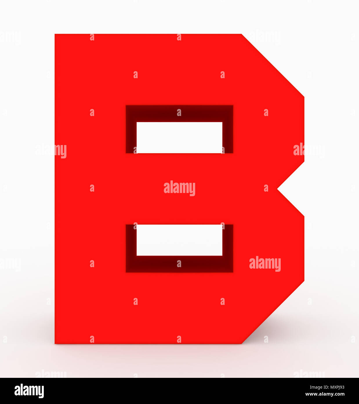Red 3d letter b hi-res stock photography and images - Alamy