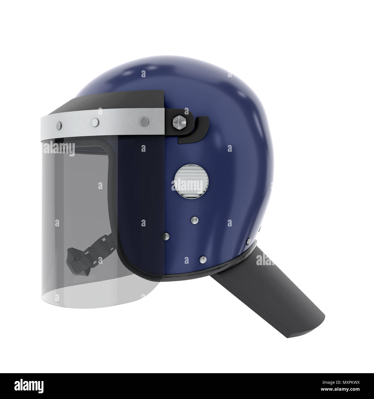 Police Helmet with Glass Visor Stock Photo - Alamy