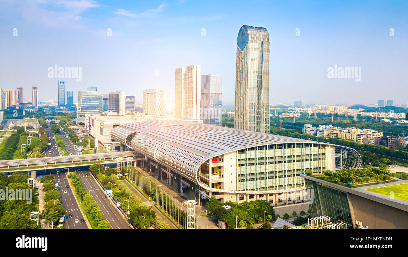 Aerial photography of Pazhou city in Guangzhou, China Stock Photo - Alamy