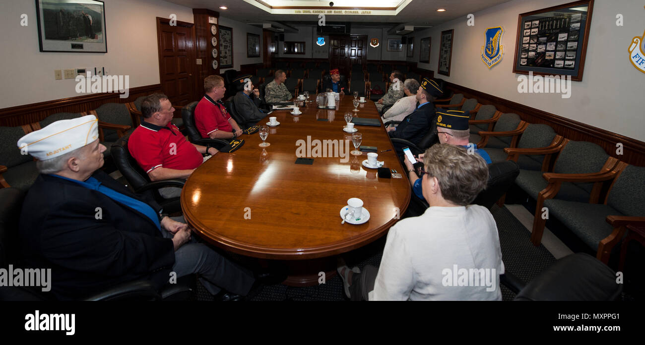 Charles Schmidt, American Legion National Commander, speaks with Brig ...