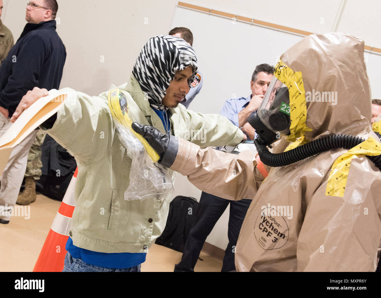 A member of the New York Fire Department’s Hazardous Materials Team ...