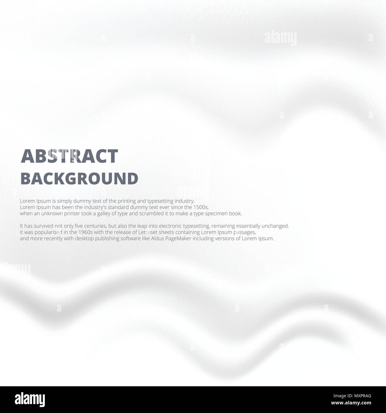 Abstraction of white paper with smoogh crease and rumple background ...