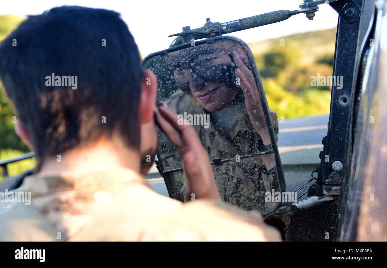 U.S. Army Spc. Haley Yoder, a medic assigned to Battery C, 4th ...