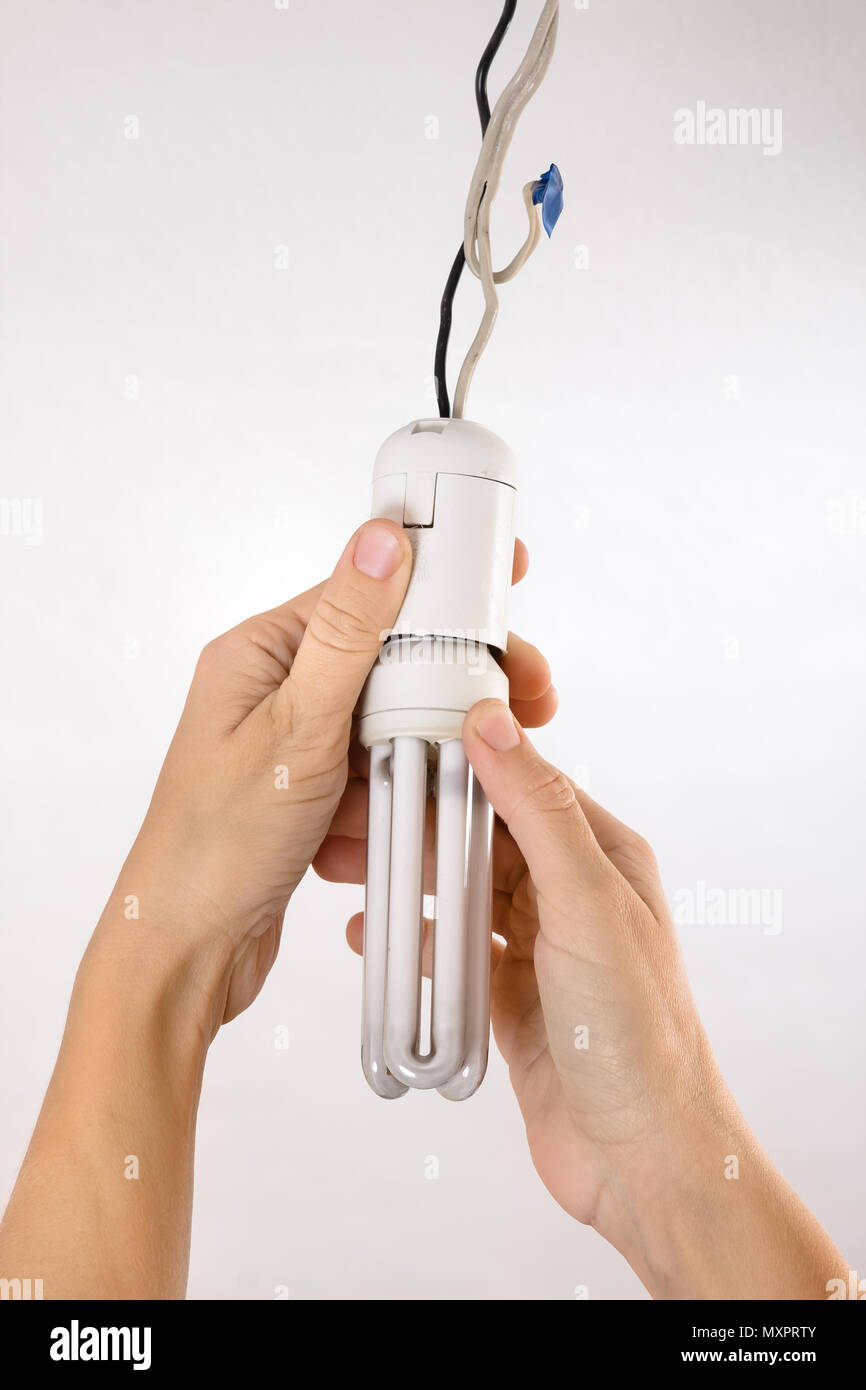 Changing lightbulb hi-res stock photography and images - Alamy