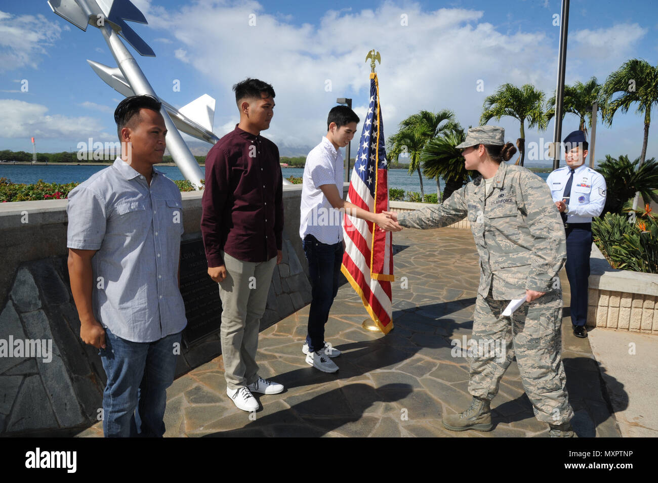 U.S. Air Force 2nd Lt. Elizabeth Andreas-Feeney, a member of the Air ...