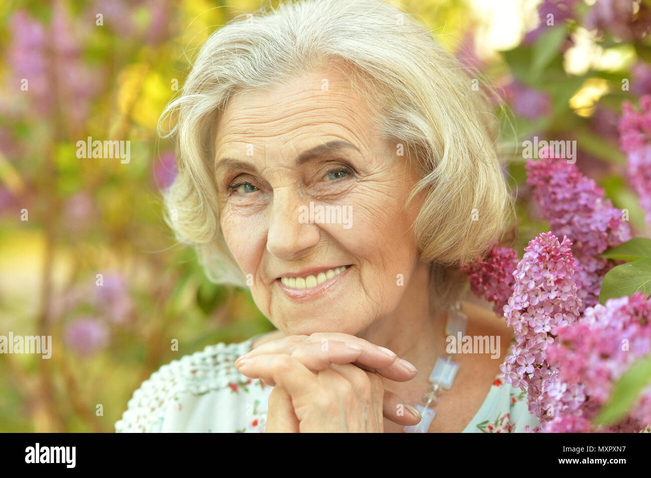 Portrait of beautiful senior woman Stock Photo - Alamy
