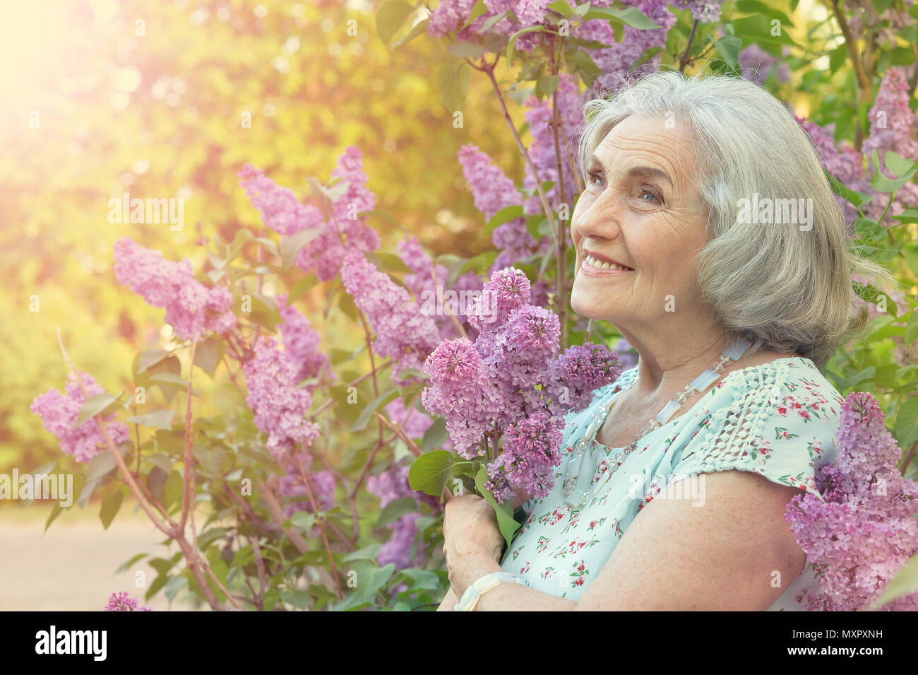 Portrait of beautiful senior woman Stock Photo - Alamy