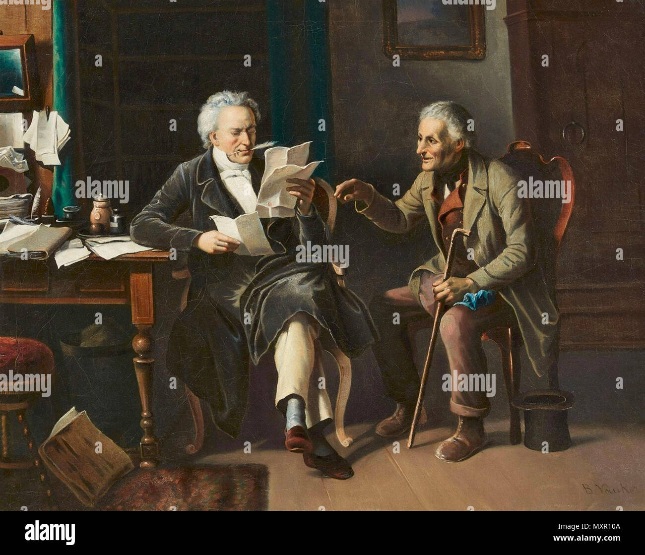 Vautier Marc Louis Benjamin - Beim Notar Stock Photo - Alamy