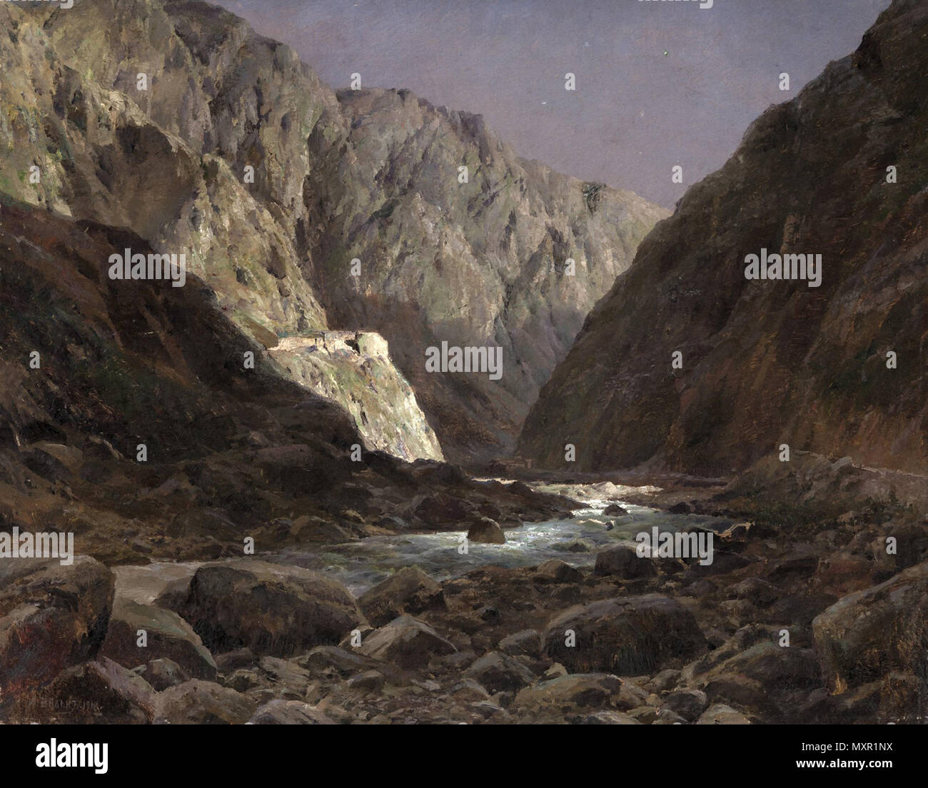 Veltz Ivan Avgustovich - Mountain River Stock Photo - Alamy