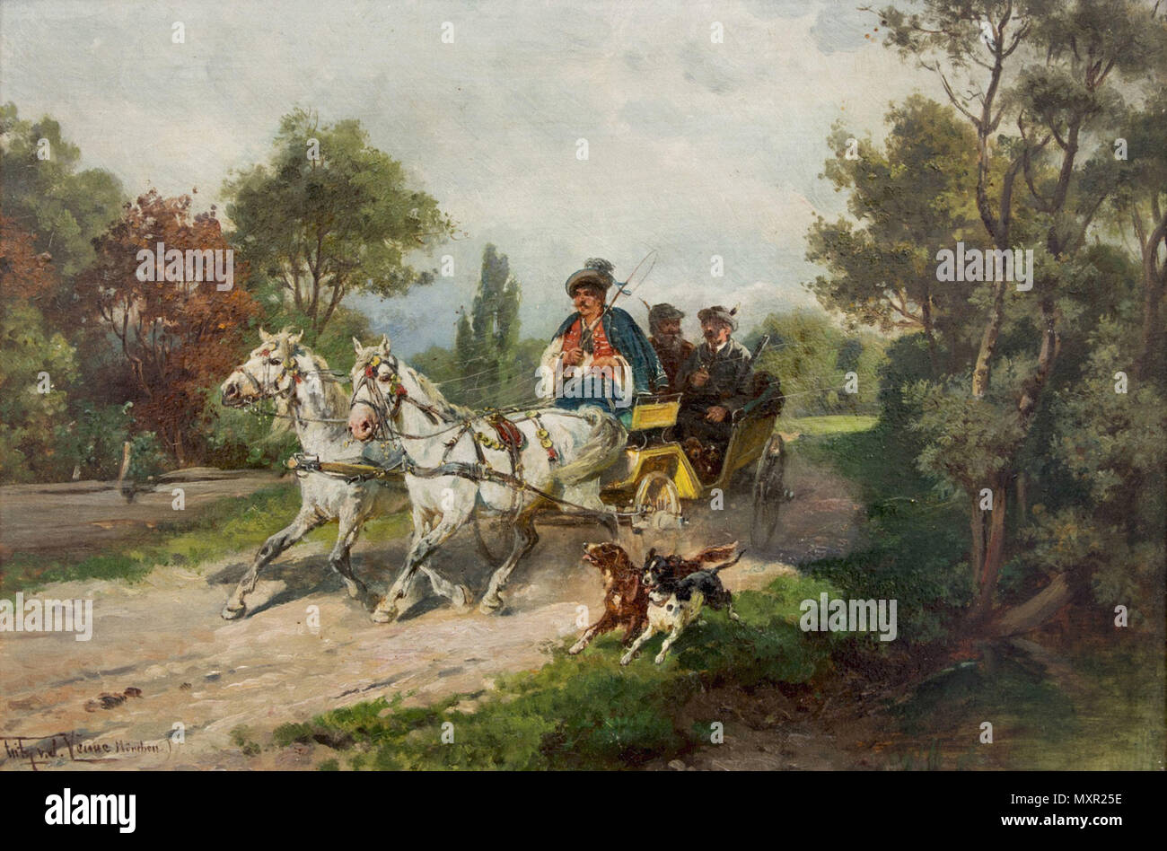 Venne Fritz Van Der - Jäger Auf Ausfahrt Stock Photo - Alamy