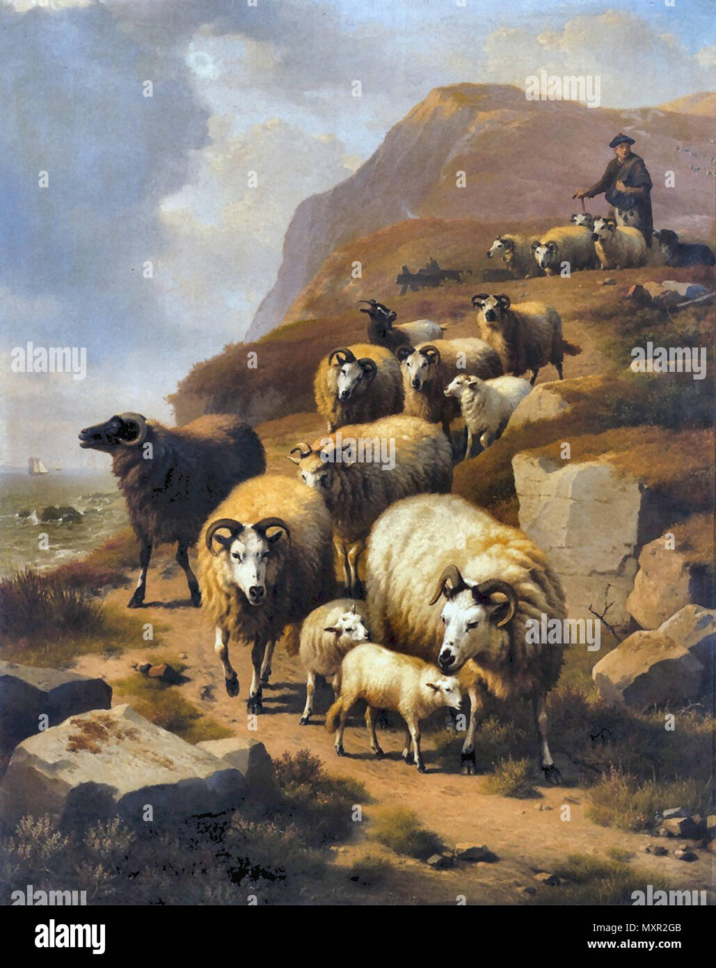 Shepherd flock painting hi-res stock photography and images - Alamy