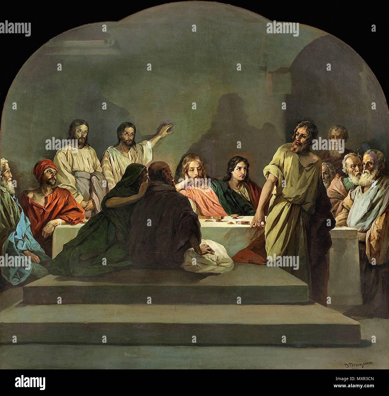 Last supper painting 19th century hi-res stock photography and images ...