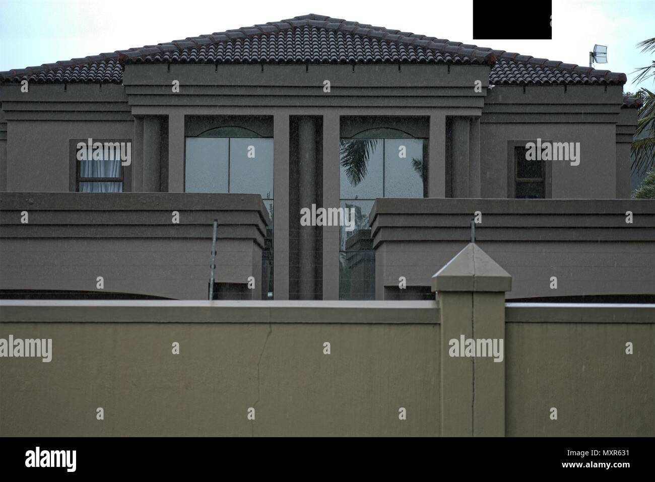 Wet Roof. Wet House. Wet Architecture On A Rainy Day Stock Photo - Alamy