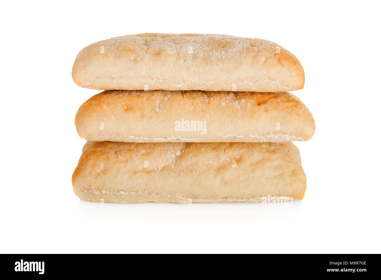 Stack of three panini isolated on a white background Stock Photo - Alamy