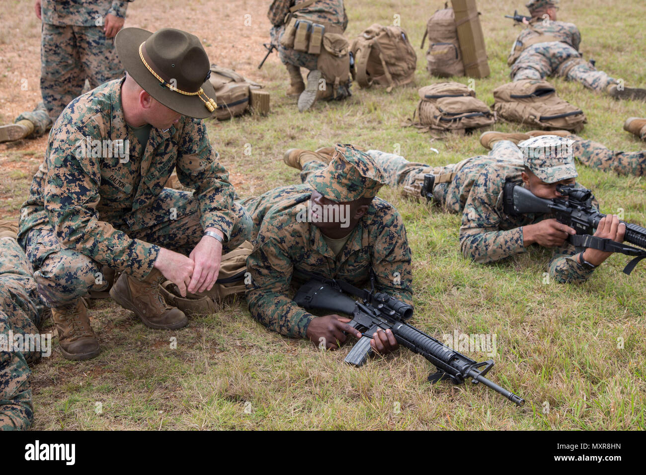 U.S. Marine Capt. Jared Dalton, a pistol team Officer in Charge with ...