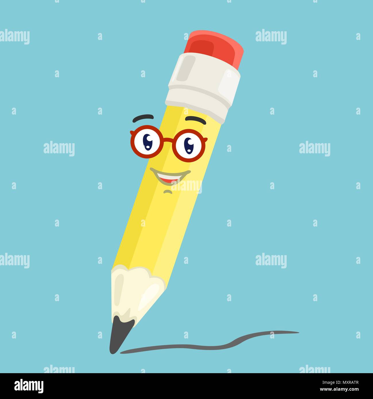 Animated Pencil And Pen