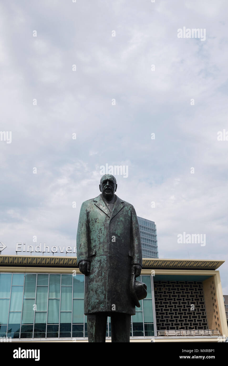 Eindhoven, Netherlands - May 16, 2018 : View of Anton Philips Statue ...