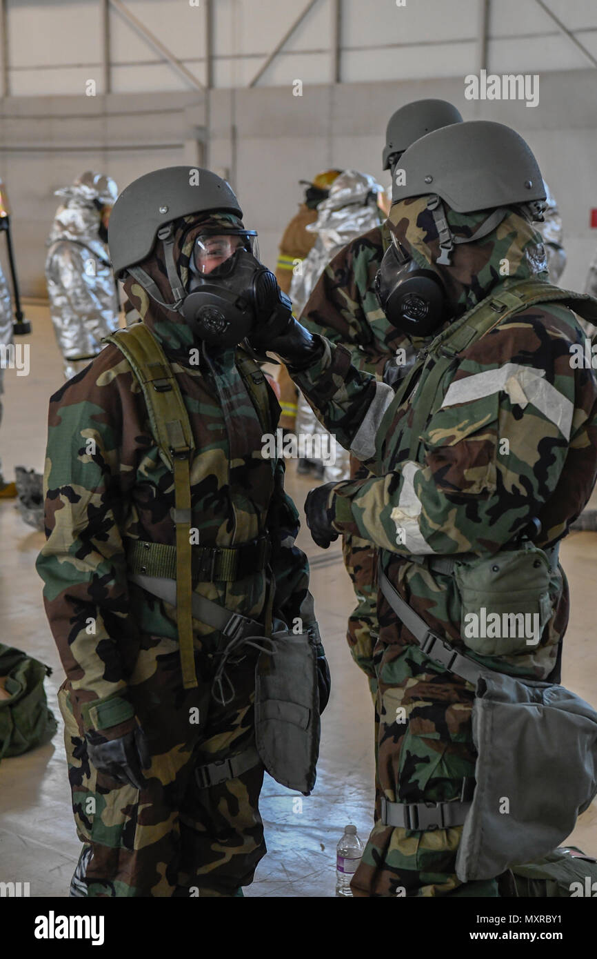 Airman with the 110th Attack Wing, Battle Creek Mich., go through ...