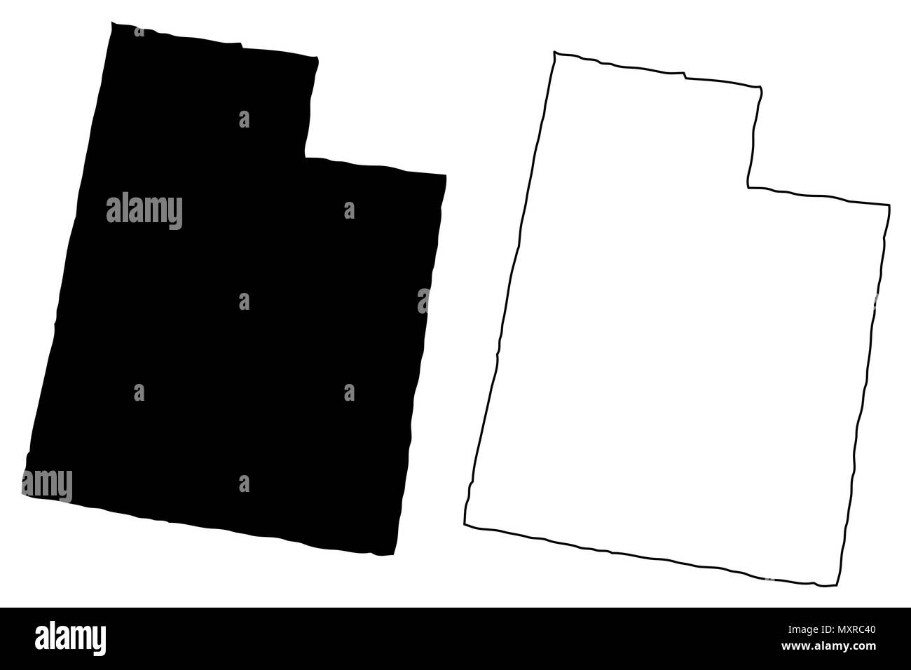 Utah map vector illustration, scribble sketch Utah map Stock Vector Image & Art - Alamy