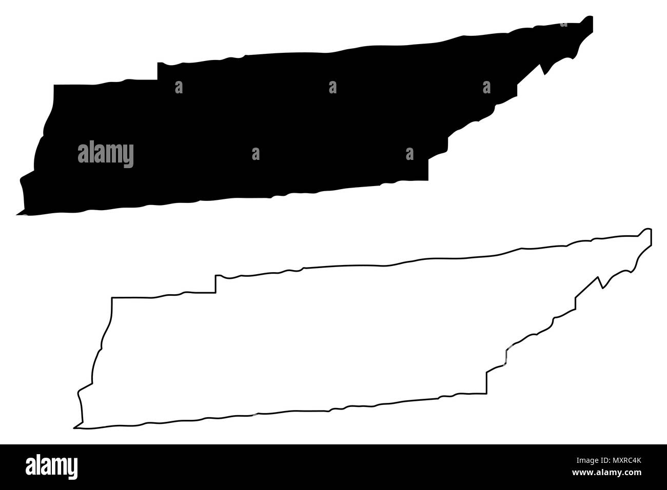 Tennessee map vector illustration, scribble sketch Tennessee map Stock ...