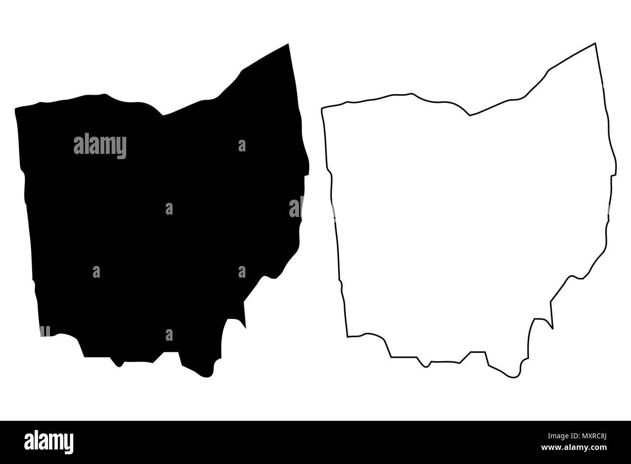 Ohio map vector illustration, scribble sketch Ohio map Stock Vector Image & Art - Alamy