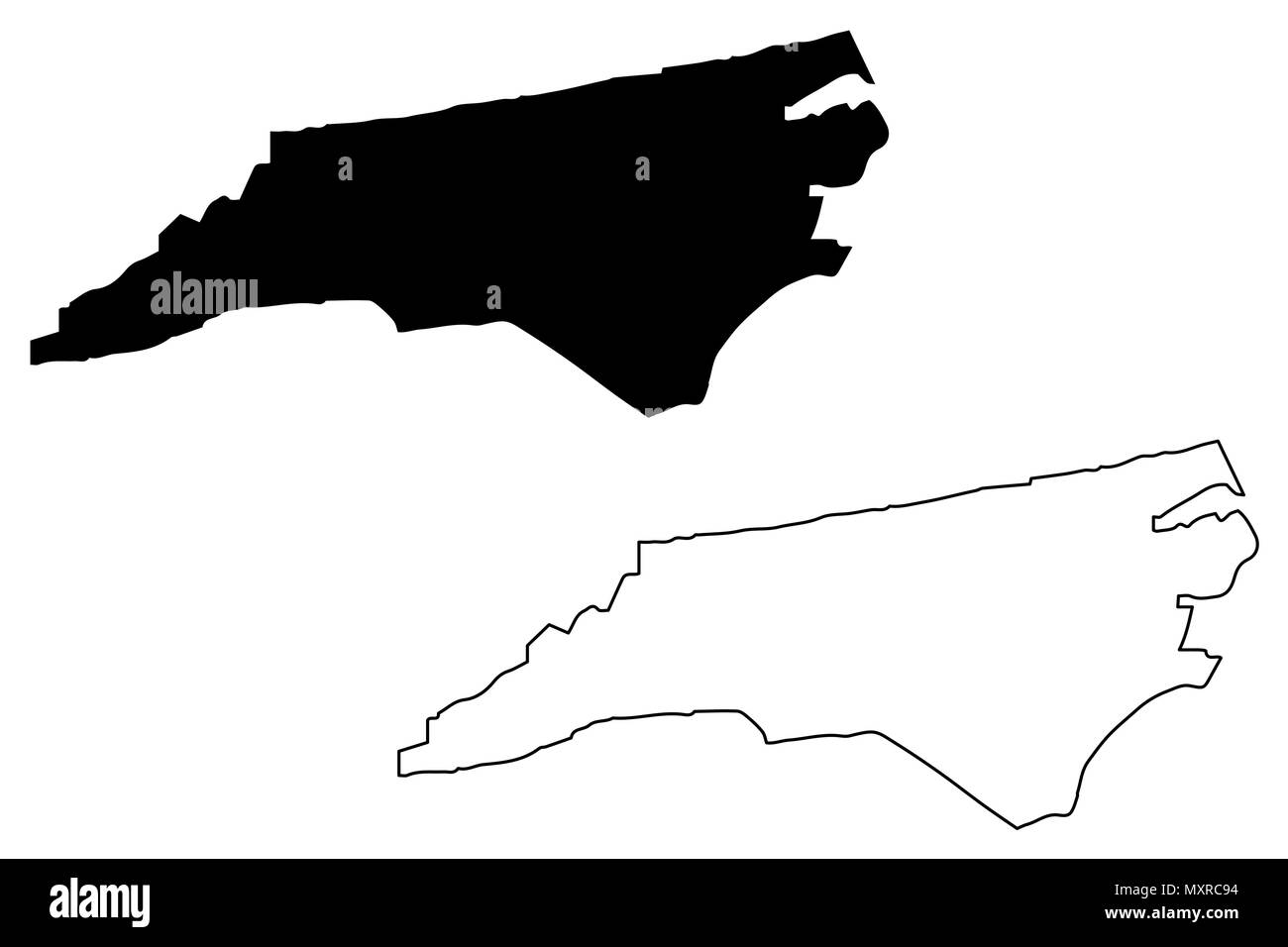 North Carolina map vector illustration, scribble sketch North Carolina ...