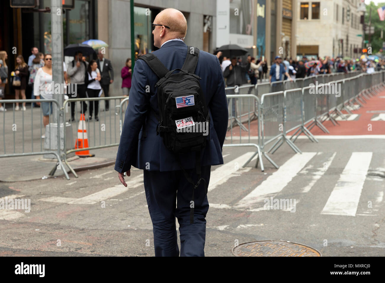 New York, United States. 03rd June, 2018. Israel security officer on ...